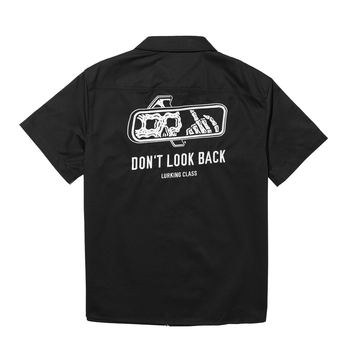 Look Back Full Zip Work Shirt - Black – Lurking Class