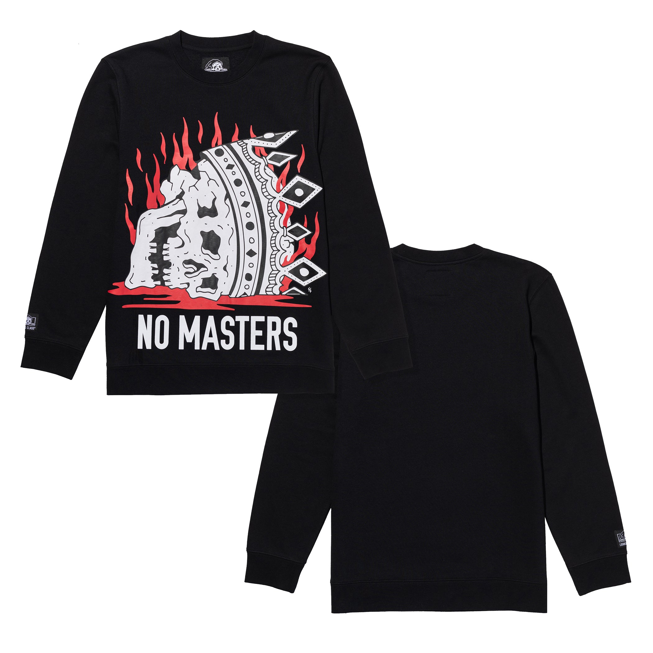 No Masters Crew Fleece - Black – Lurking Class