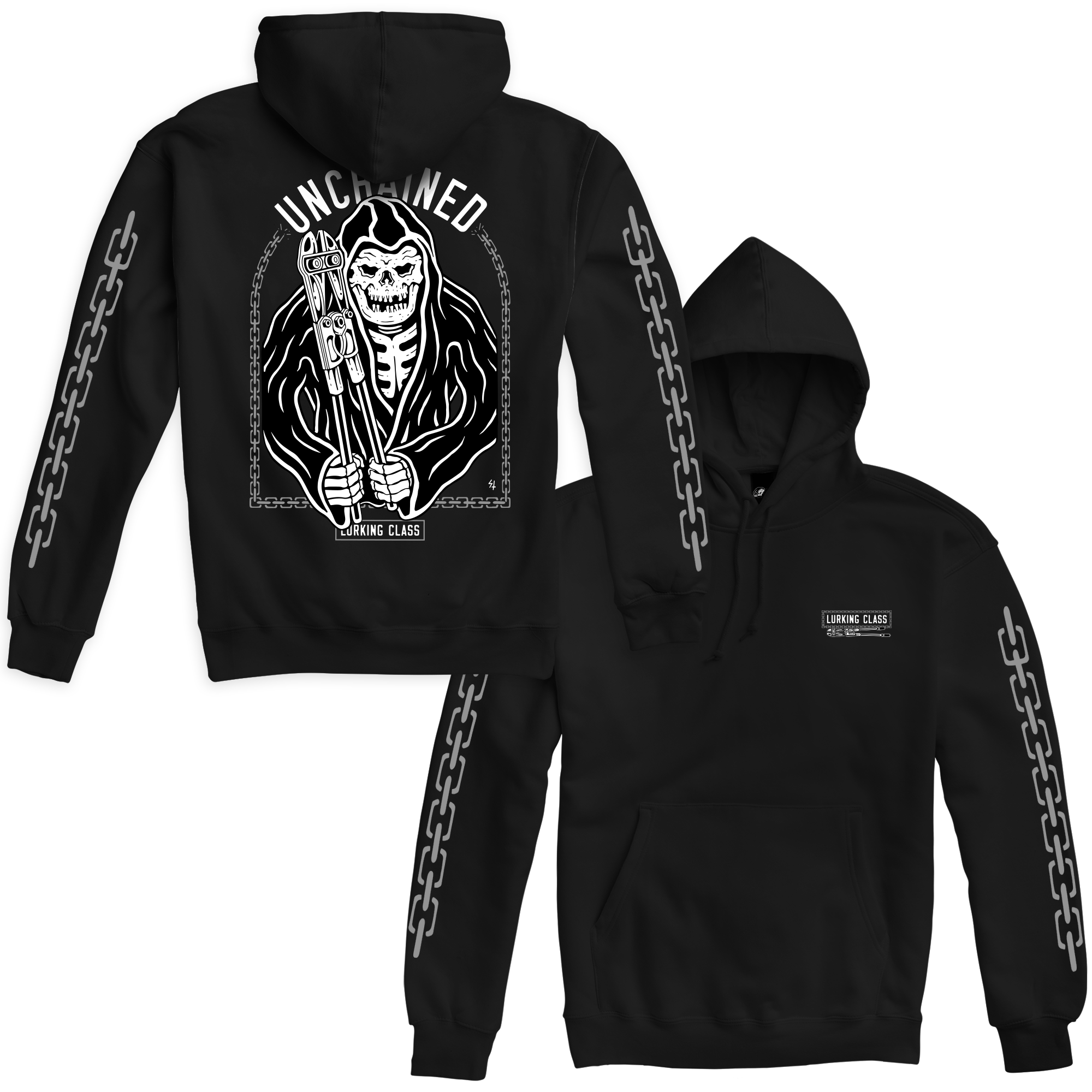 Unchained Hoodie - Black – Lurking Class